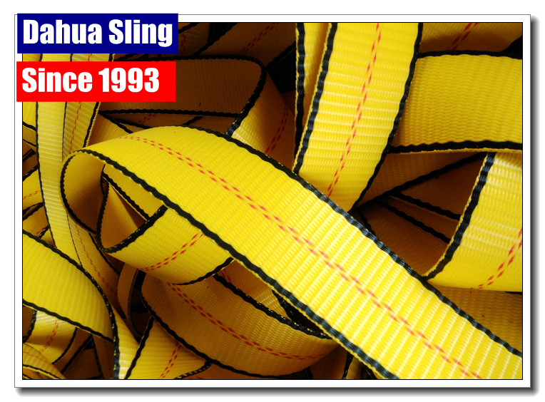 Yellow Heavy Duty Lashing Straps , 1 Inch Webbing Strap 3000# BS Water ...