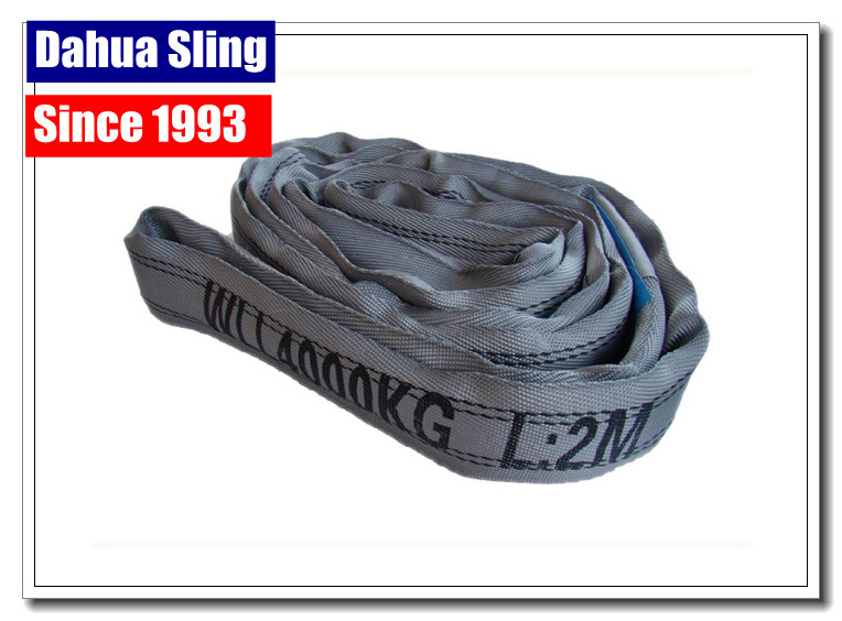 High Tensile Black Lifting Straps , Nylon Round Sling Endless Type ...