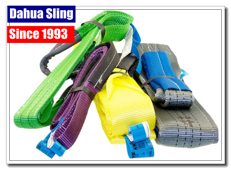 Rainproof Double Ply Flat Lifting Slings Heavy Duty Tow Strap 4 Ton ...