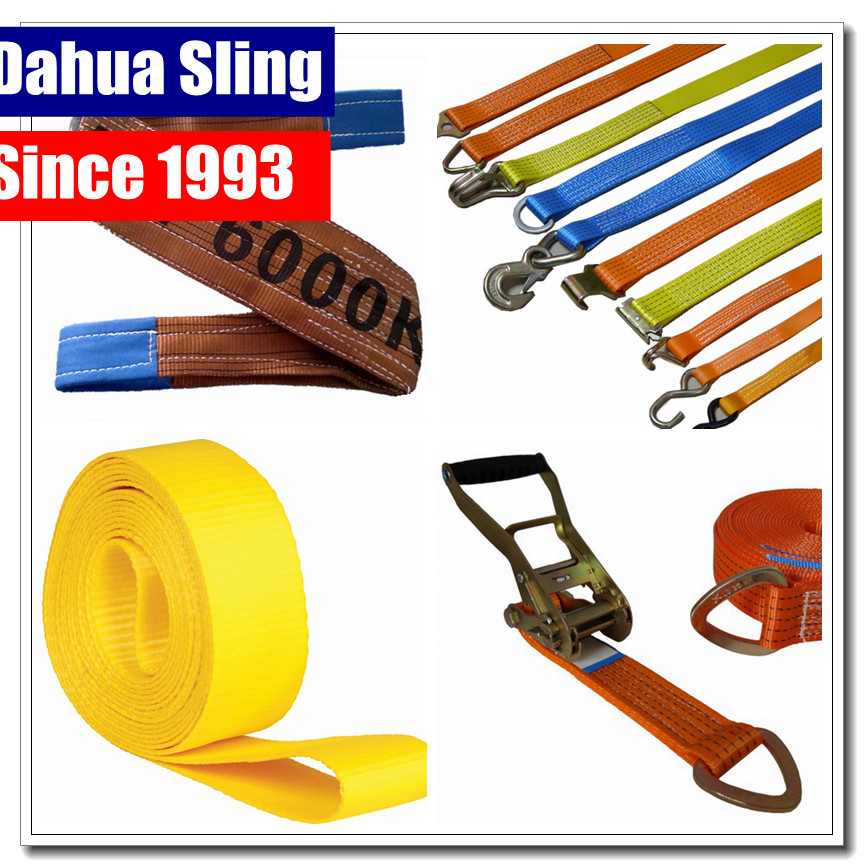 En 1492-1 Standard Endless Lifting Slings Yellow Lifting Straps Durable ...