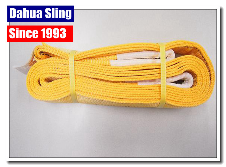 Adjustable Polyester Lifting Slings Flat Eye Sling Wide Bearing Surface