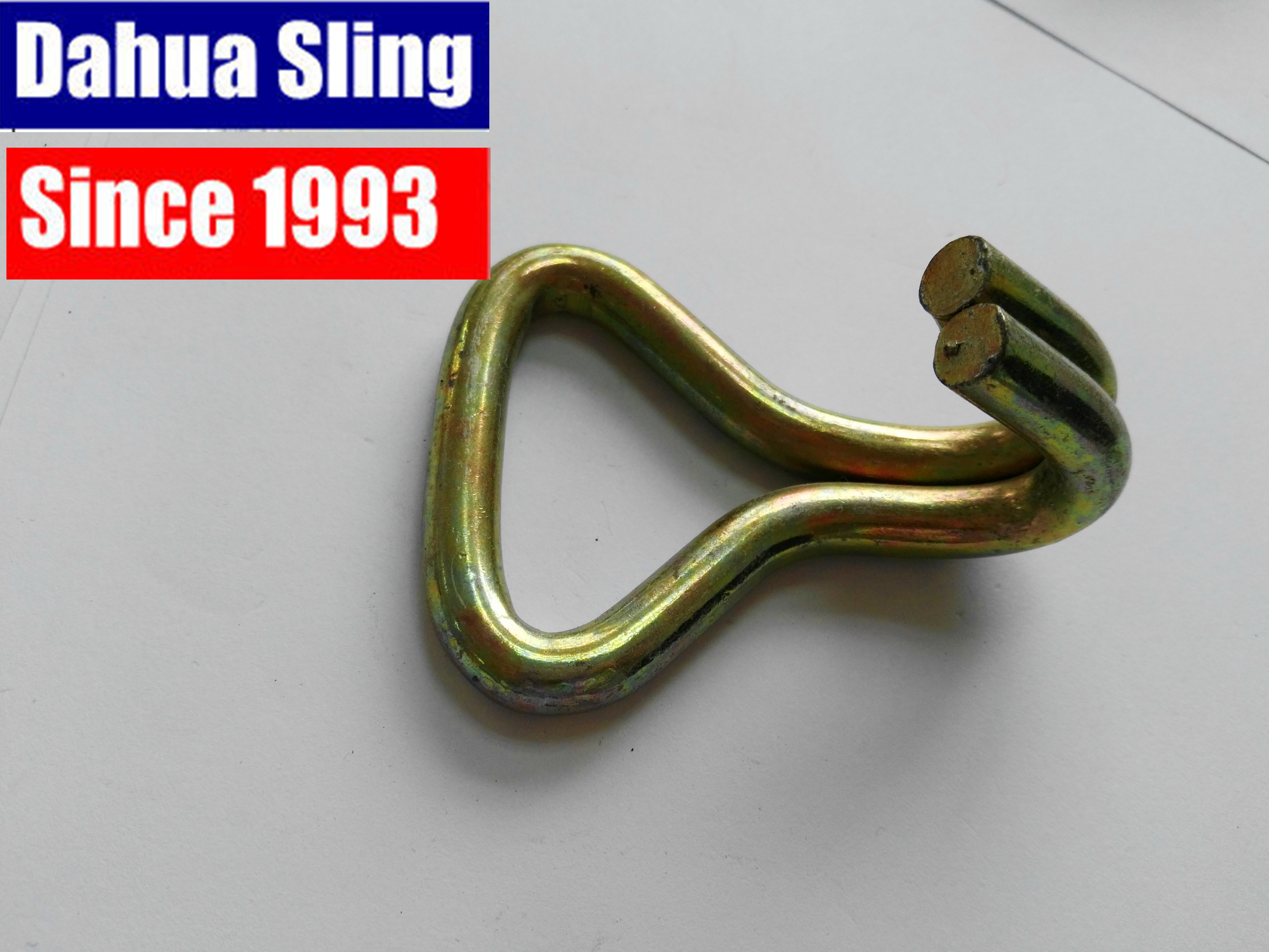 2 inch 5 ton Cargo Lashing Ratchet Strap Hooks , doule J hook tie down wire