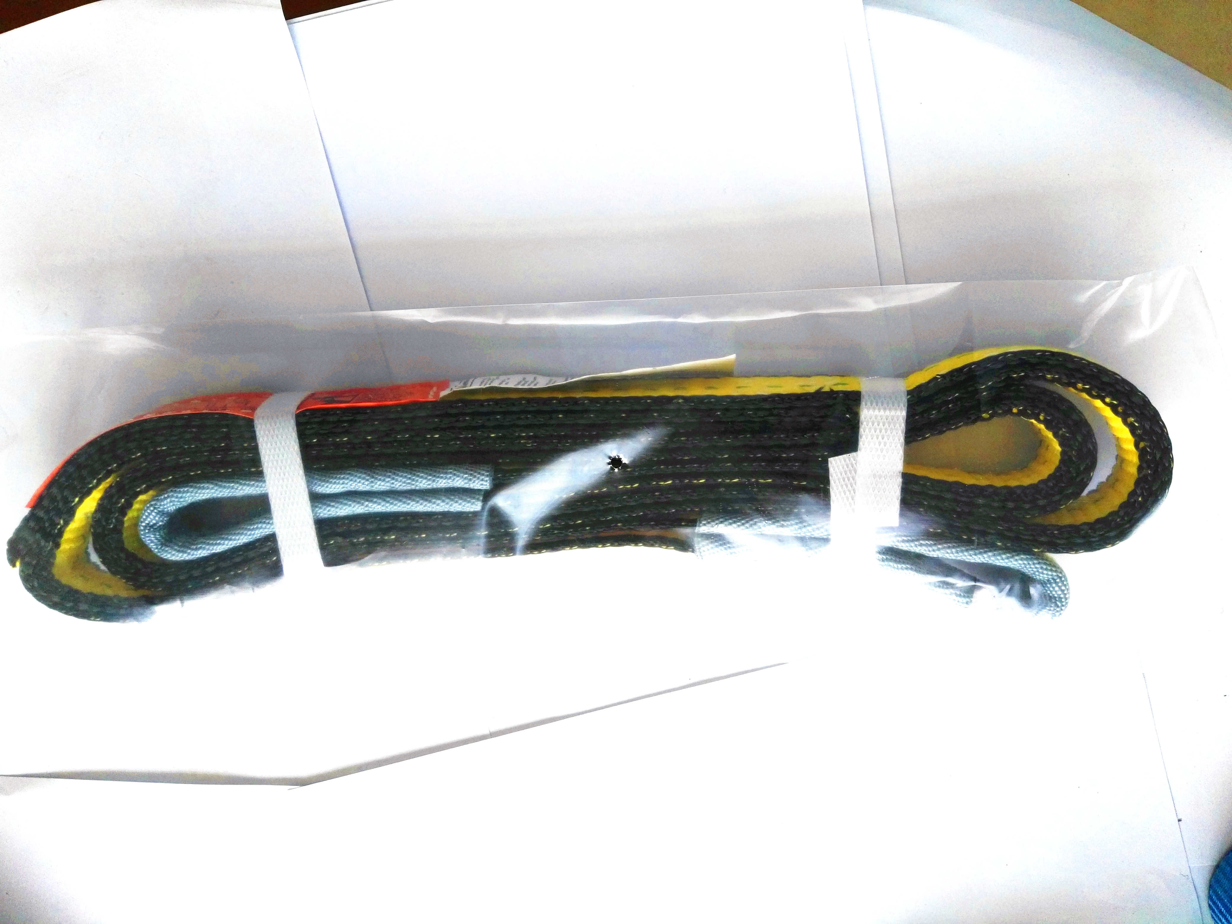 Yellow Polyester Lifting Slings For Lifting Equipment Width 25mm